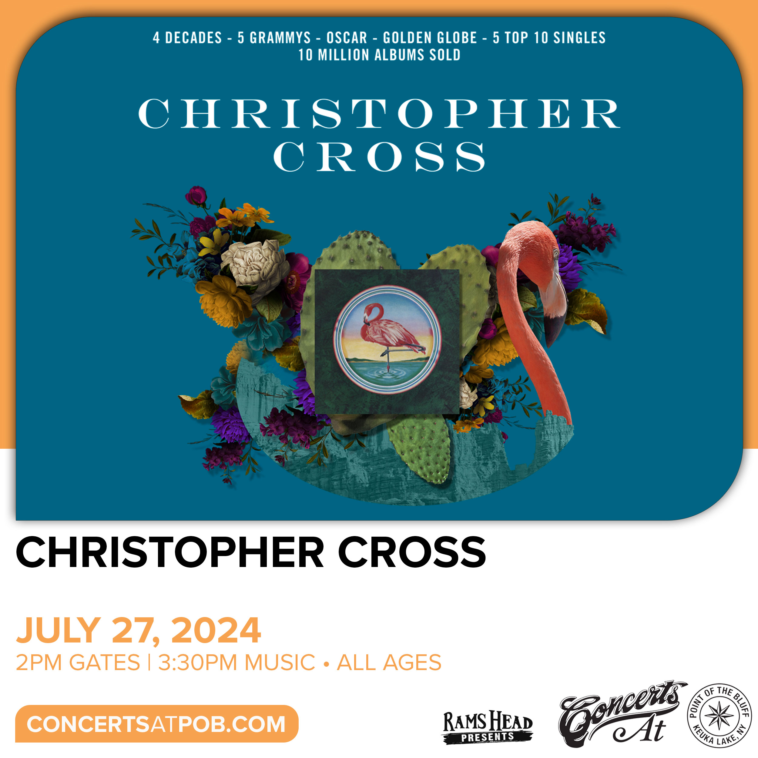 Christopher Cross - Buy Tickets - July 27 - Hammondsport, NY
