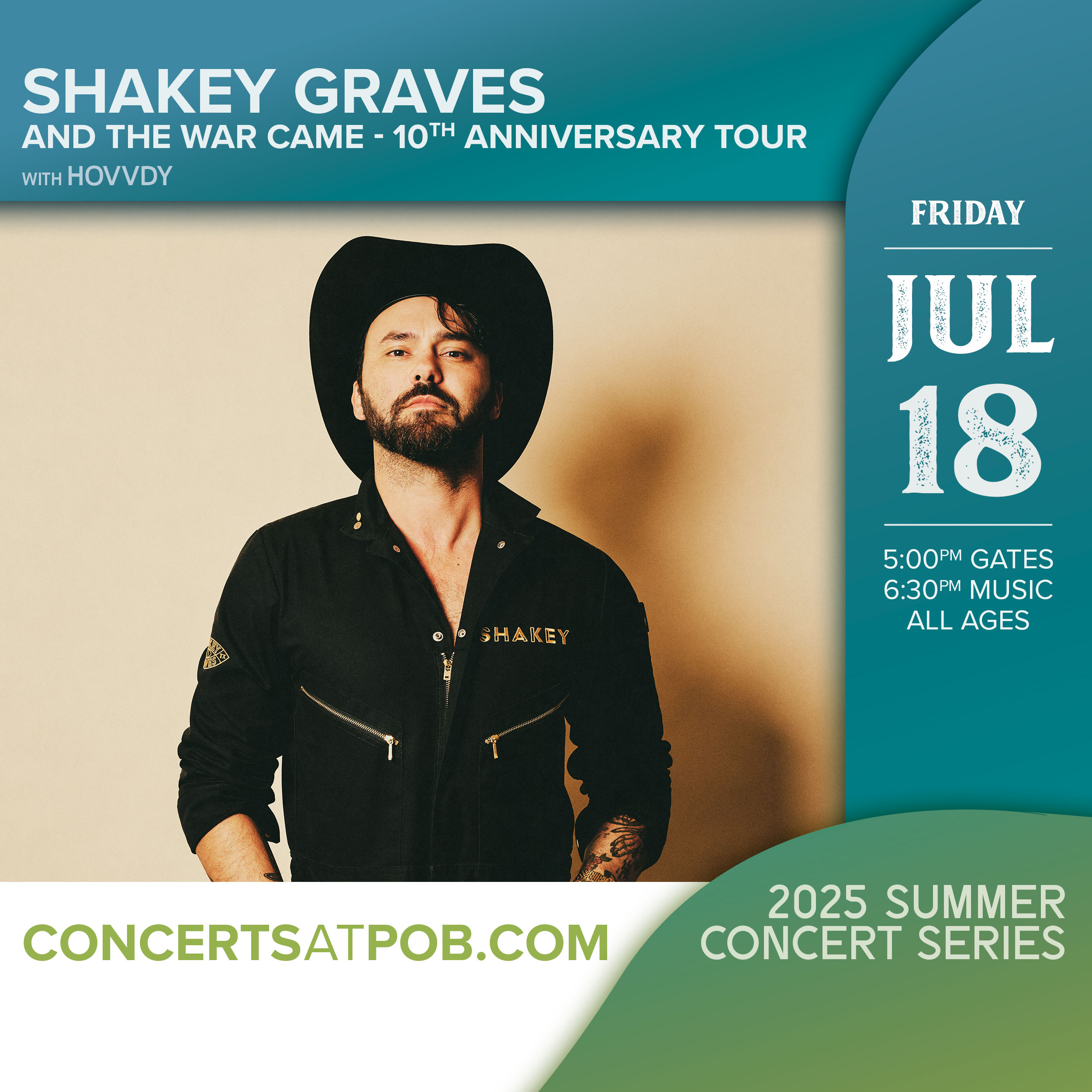 Shakey Graves - Buy Tickets - July 18 - Hammondsport, NY